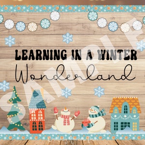 Winter Wonderland Bulletin Board Snowman Classroom Decor Printable ...