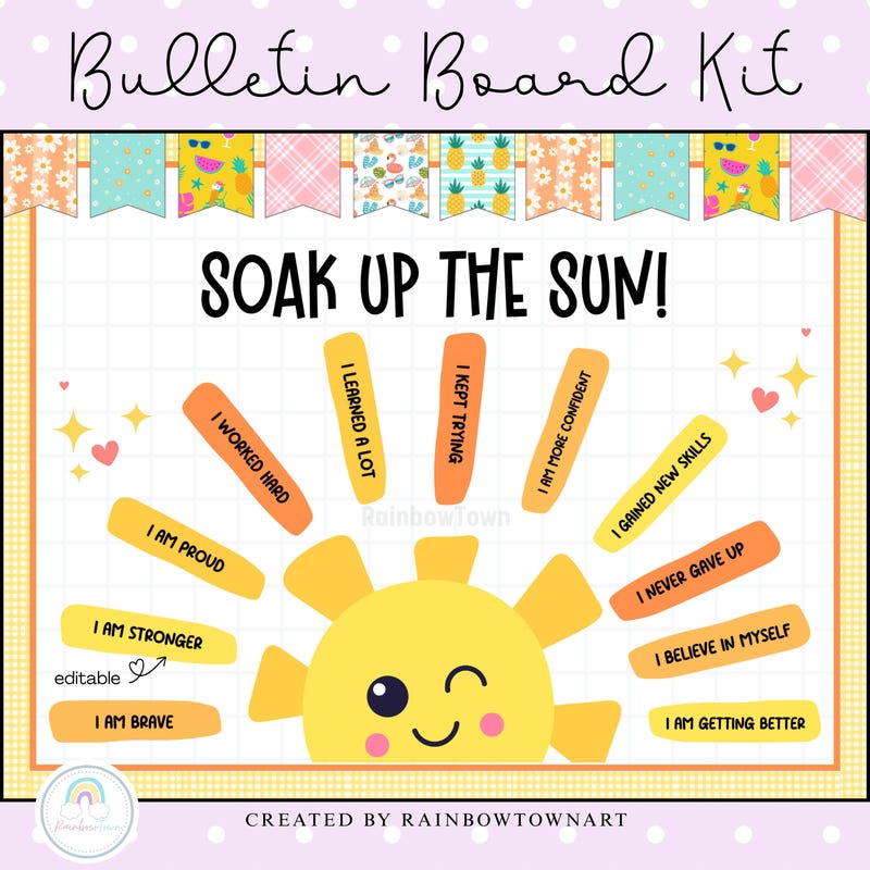 Sun Bulletin Board - Etsy