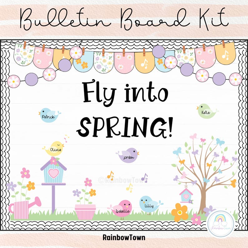 Spring Bulletin Board Kit Christian March Classroom Decor Printable - Etsy