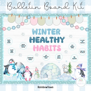 Winter Healthy Habits Bulletin Board Kit School Nurse Classroom ...