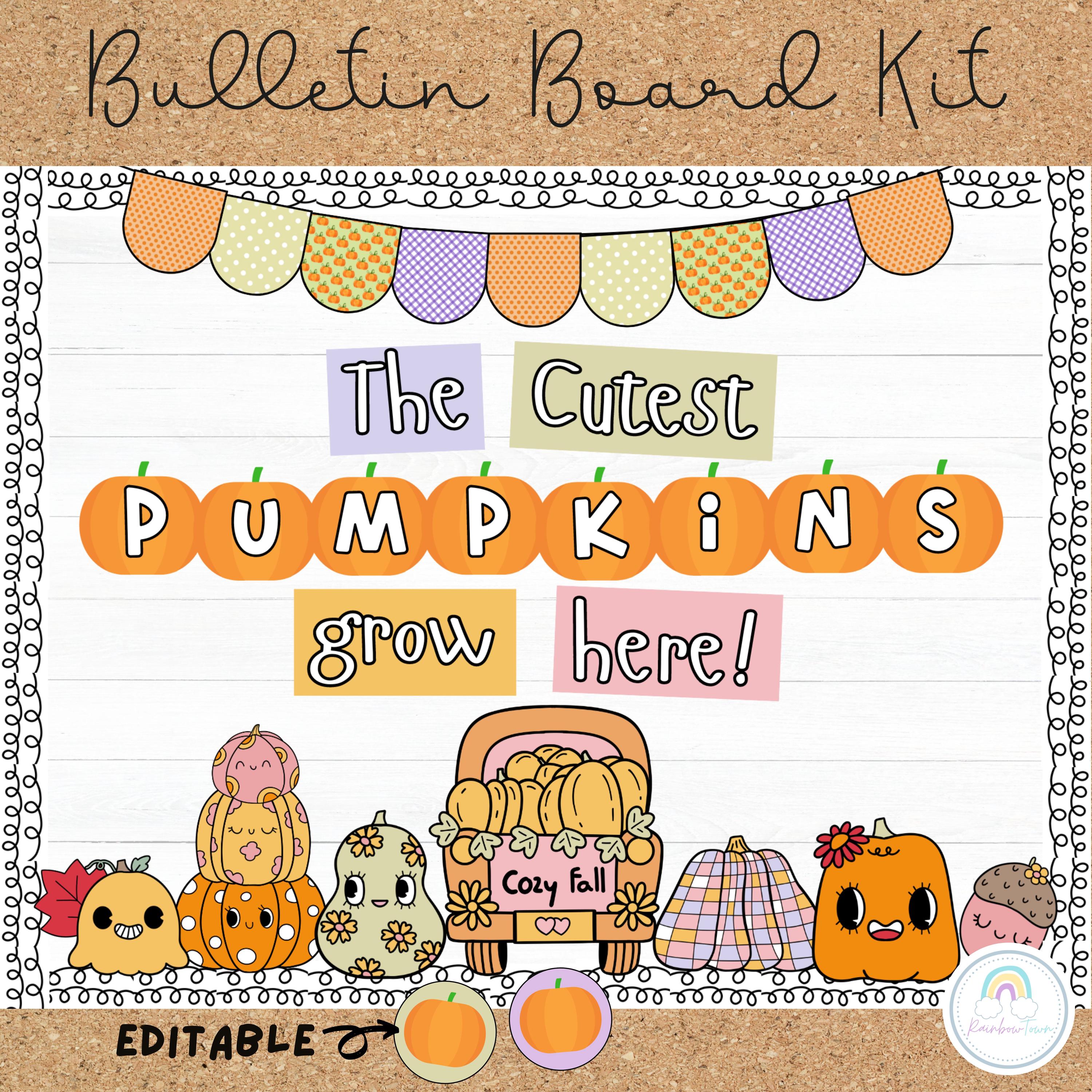 Fall Bulletin Board Kit Welcome to Our Patch Groovy Pumpkin Classroom ...