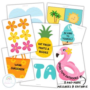Summer Healthy Habits Bulletin Board Kit Beach Classroom Decor ...