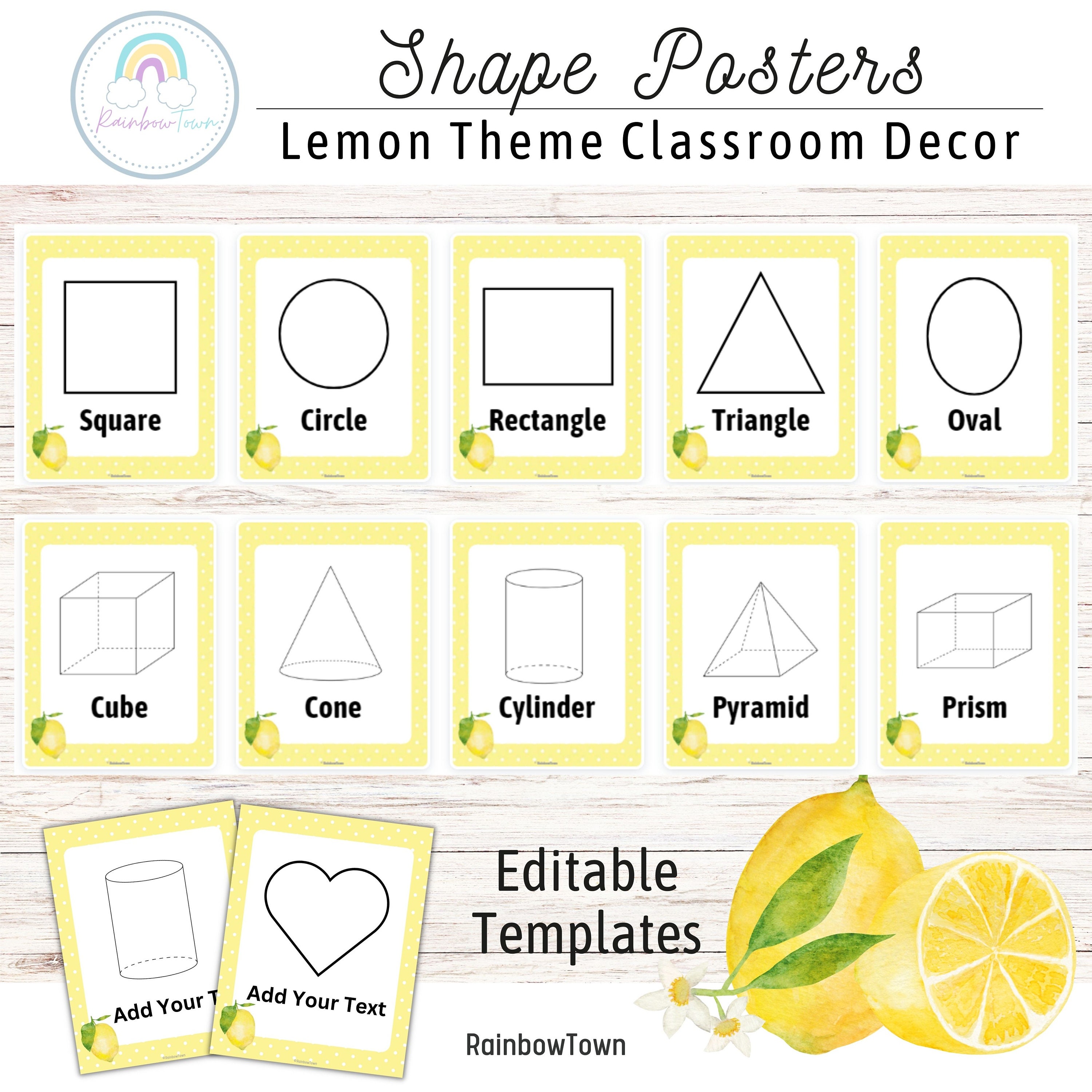 Lemon Classroom Decor Bundle Modern Farmhouse Theme Printable ...