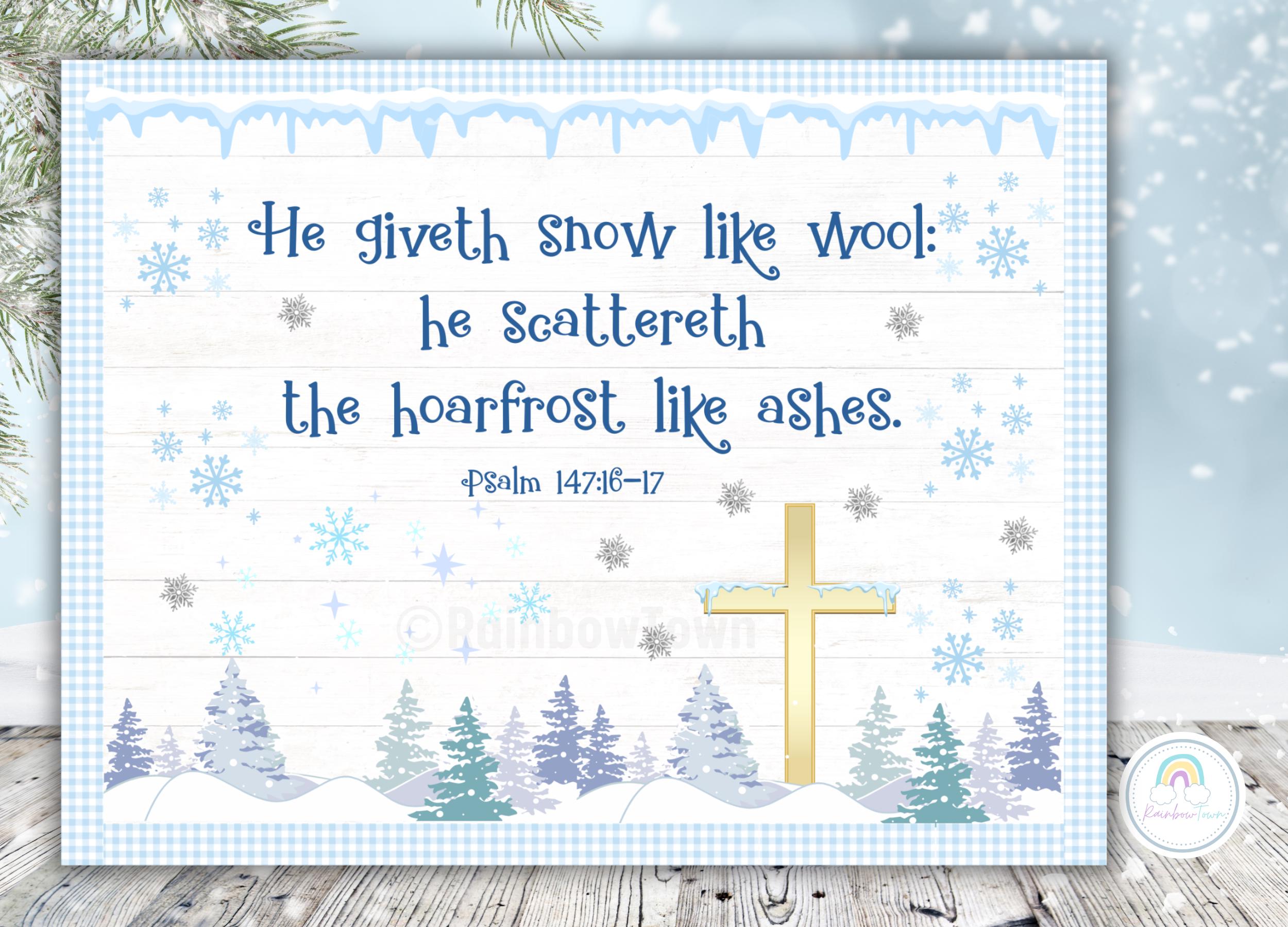 Winter Bulletin Board Kit Christian Bible Verses Classroom Decor ...