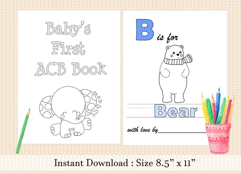 Baby First Alphabet book Baby's first book Baby first ABC | Etsy
