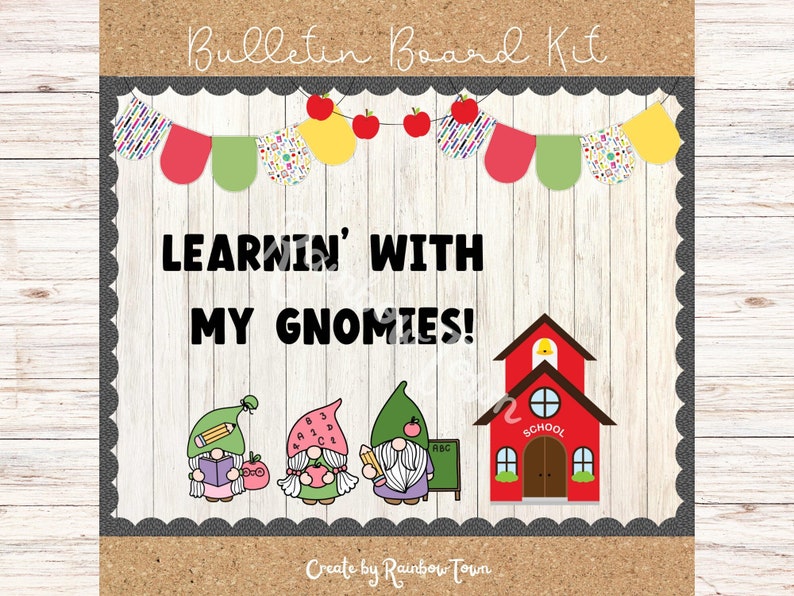 Back to School Bulletin Board Kit Gnome Classroom Decoration - Etsy