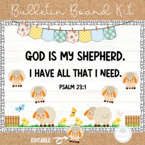 Spring Bulletin Board Kit Christian Classroom Decorations Printable - Etsy