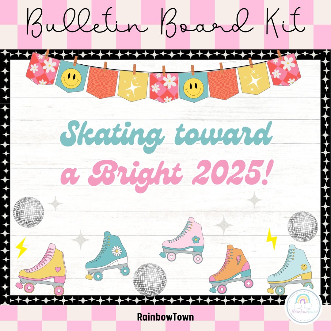 New Year January Bulletin Board Door Decor New Year's Goals - Etsy