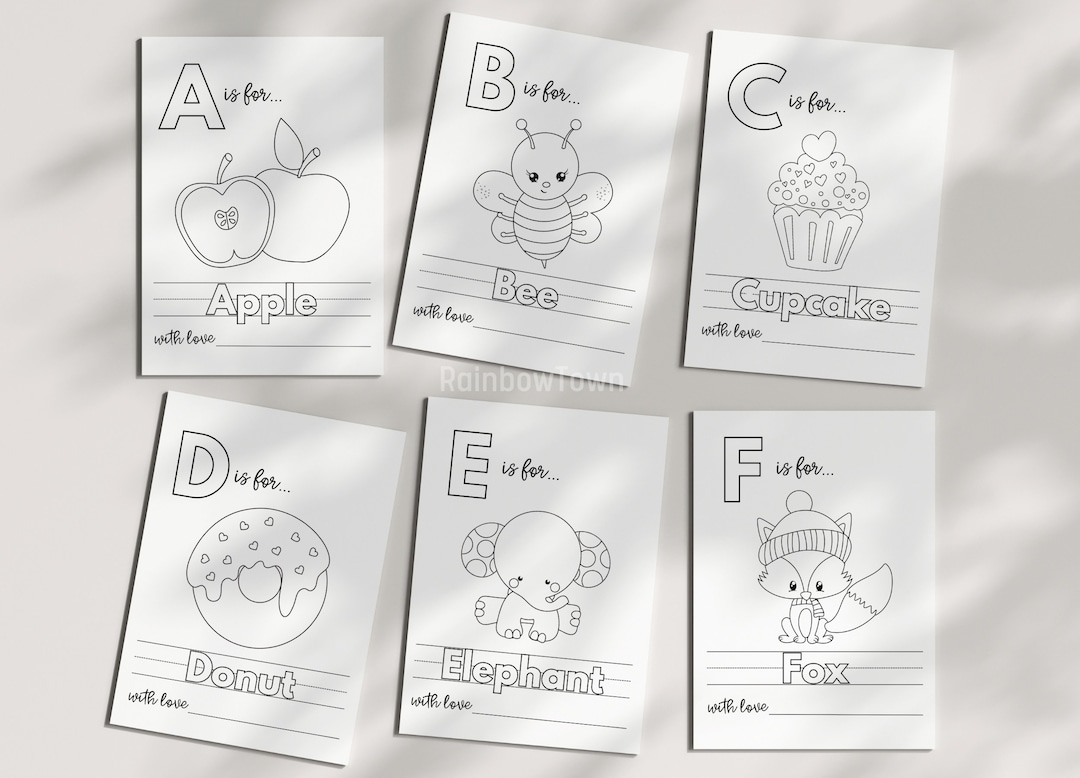 Baby's First ABC Book Baby Shower Alphabet Book Baby Shower Coloring ...