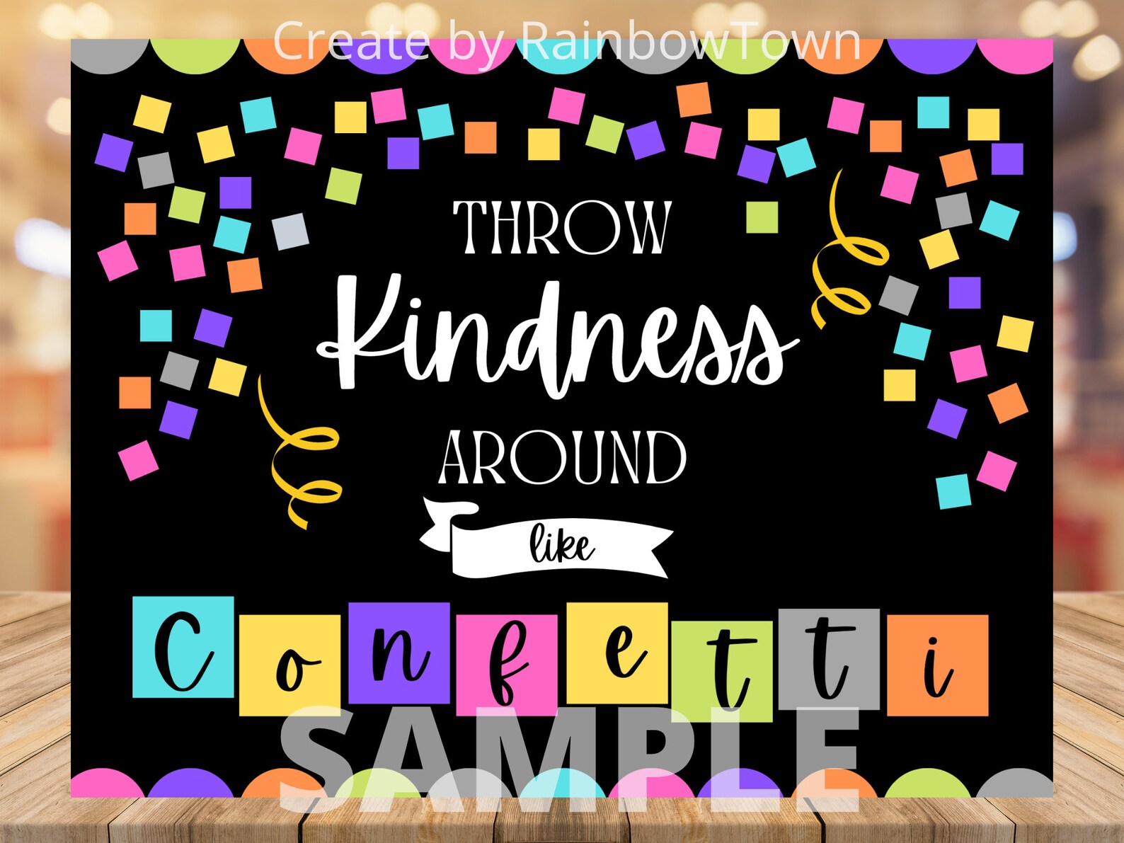 Throw Kindness Around Like Confetti Bulletin Board Classroom - Etsy