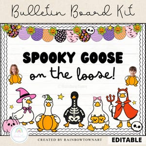 Halloween Bulletin Board Kit | Spooky Silly Goose Classroom Decor ...