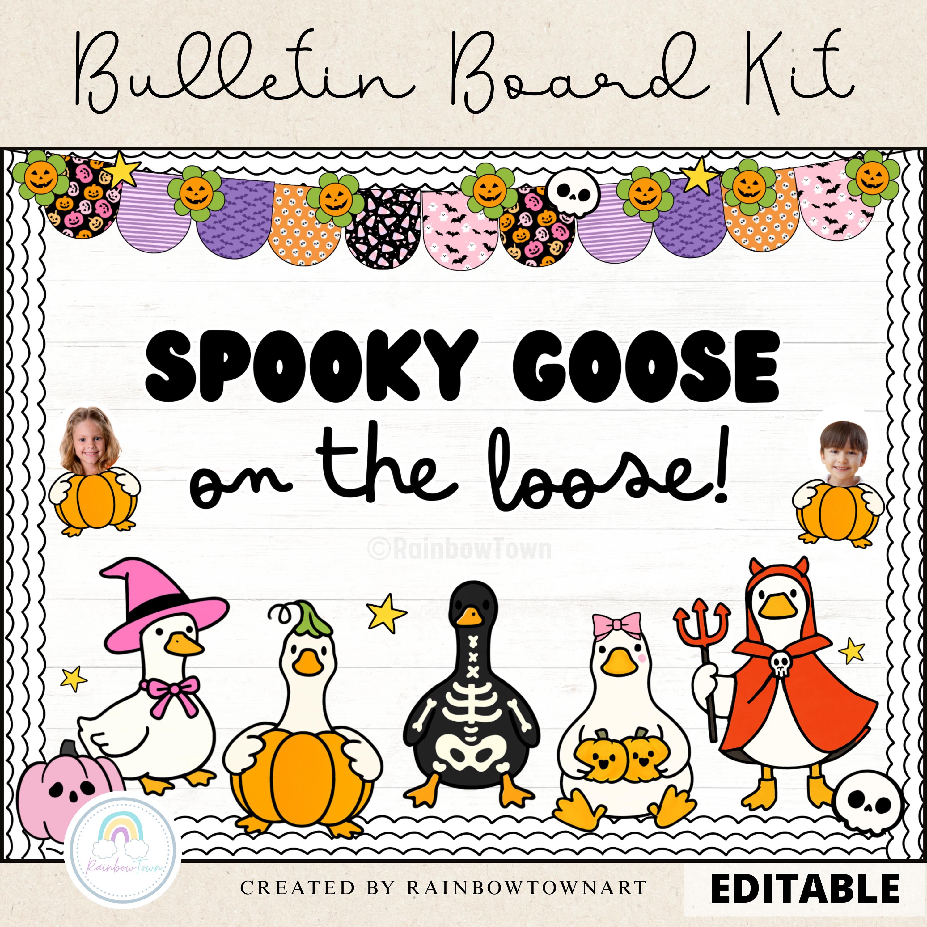 Halloween Bulletin Board Kit | Spooky Silly Goose Classroom Decor ...