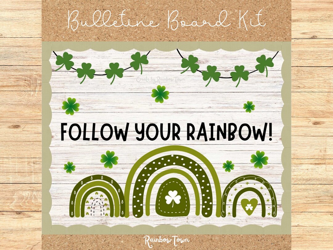 St.patrick's Day Bulletin Board Kit March Board Classroom - Etsy