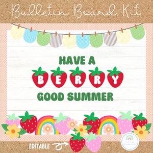 Berry Best Year End of the Year Bulletin Board Summer Bulletin Board ...