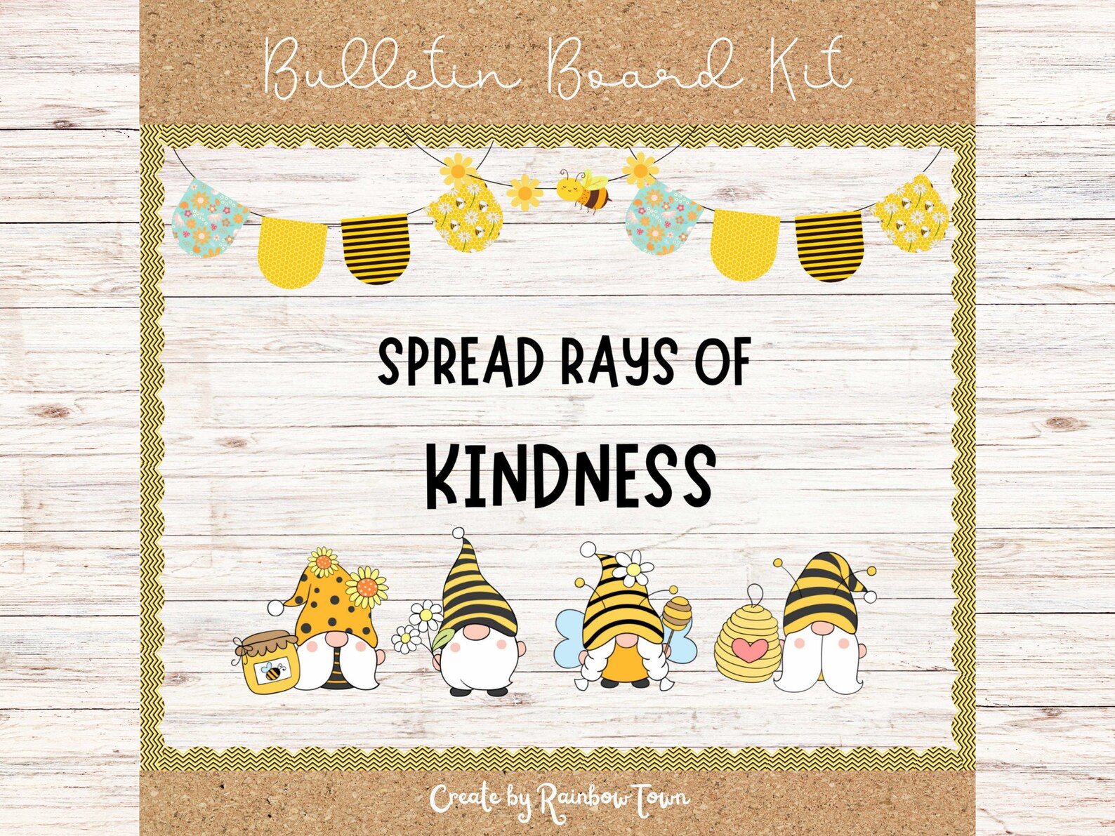 Spread Rays of Kindness BEE Gnomes Bulletin Board Classroom - Etsy