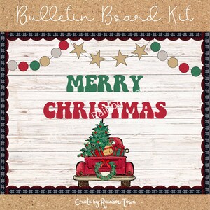 Christmas Bulletin Board Kit Holly Jolly Christmas Truck Classroom ...