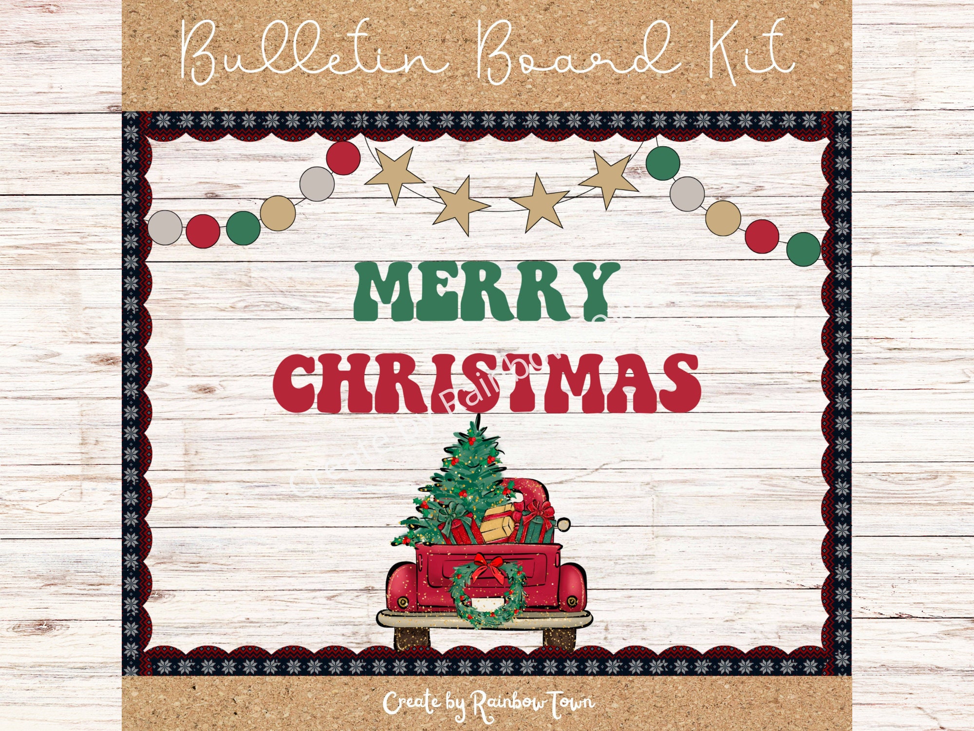Christmas Truck Bulletin Board Classroom Decor Printable - Etsy