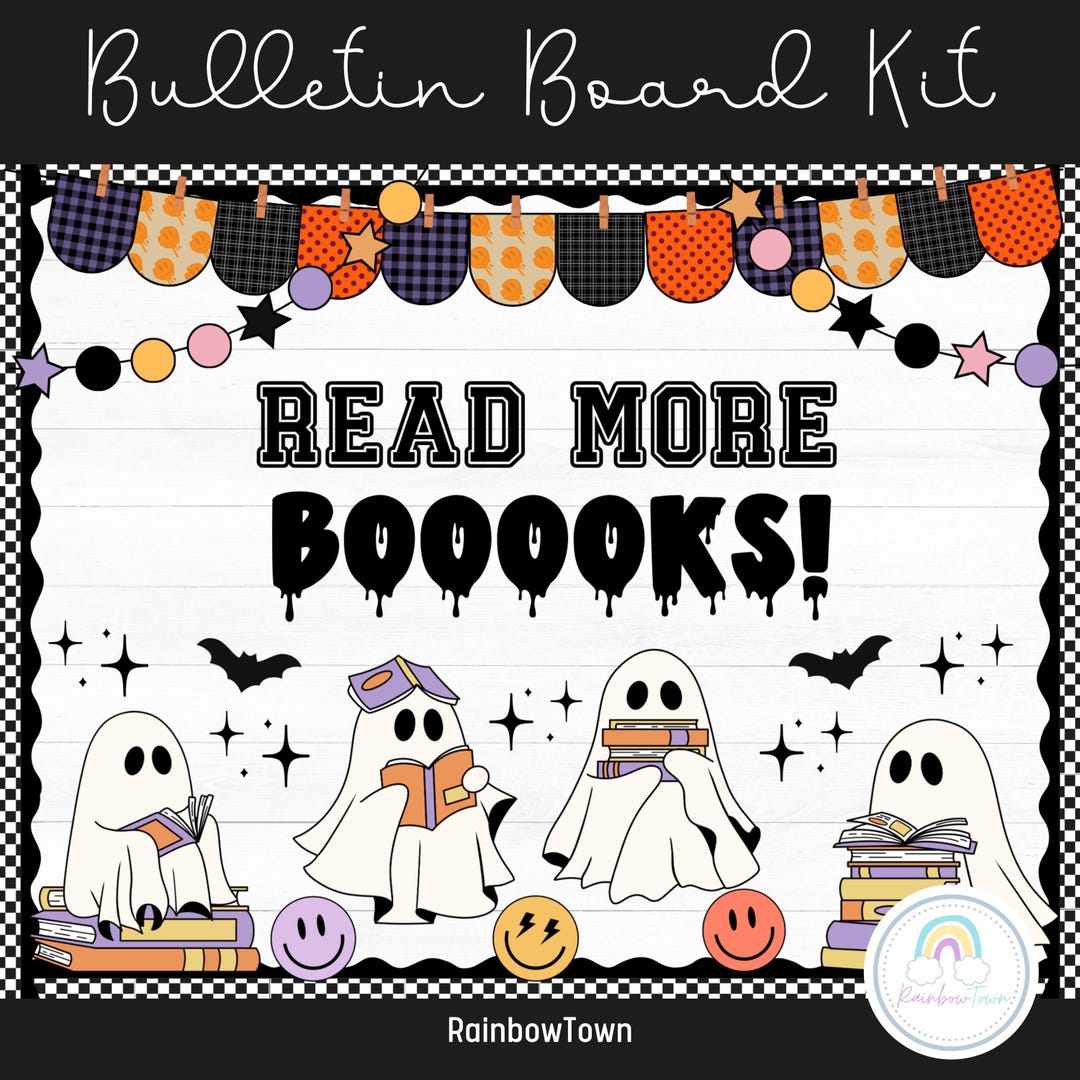 Read More Book | Halloween Bulletin Board Kit | Groovy Ghost Classroom ...
