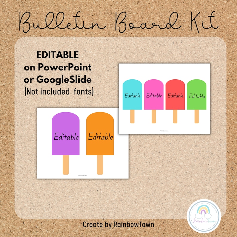 Sweet Summer Popsicle Bulletin Board Kit (PNG and PDF) - Etsy