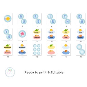 Birthday Bulletin Board Kit Under the Sea Birthday Display Editable ...