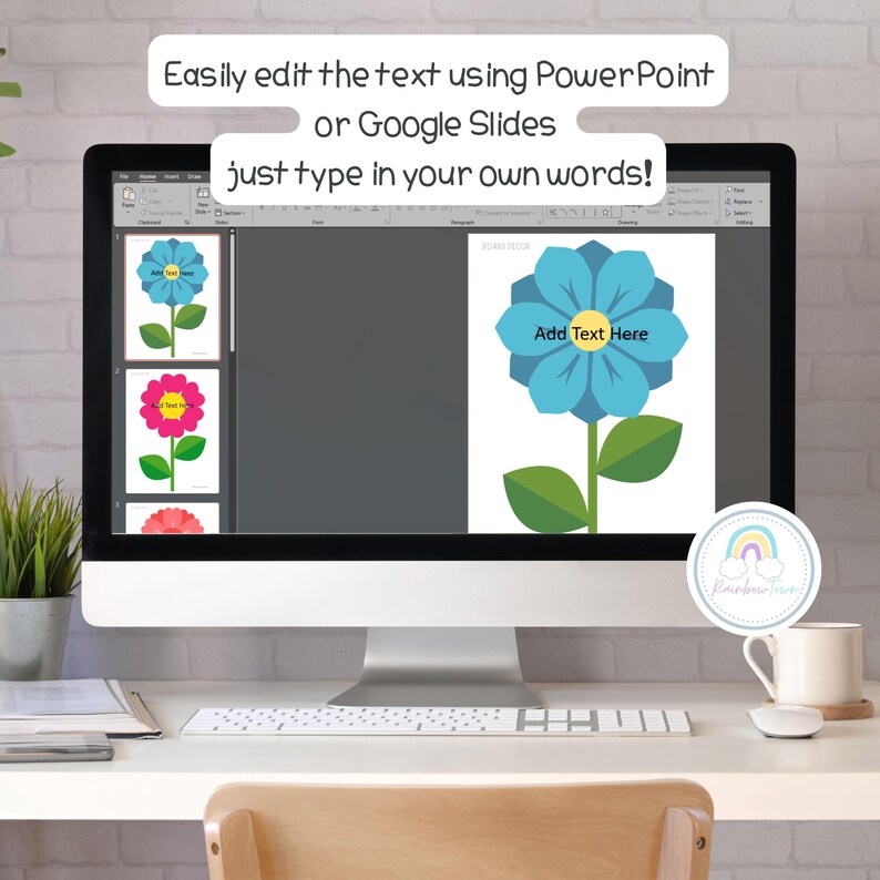 Spring Bulletin Board Kit Flower Classroom Decor Printable & Editable ...