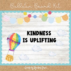 Back to School Bulletin Board Hot Air Balloon Classroom Decor Printable ...