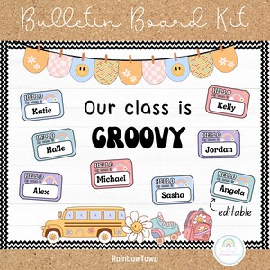 Welcome Back to School Bulletin Board August Bulletin Board Groovy ...