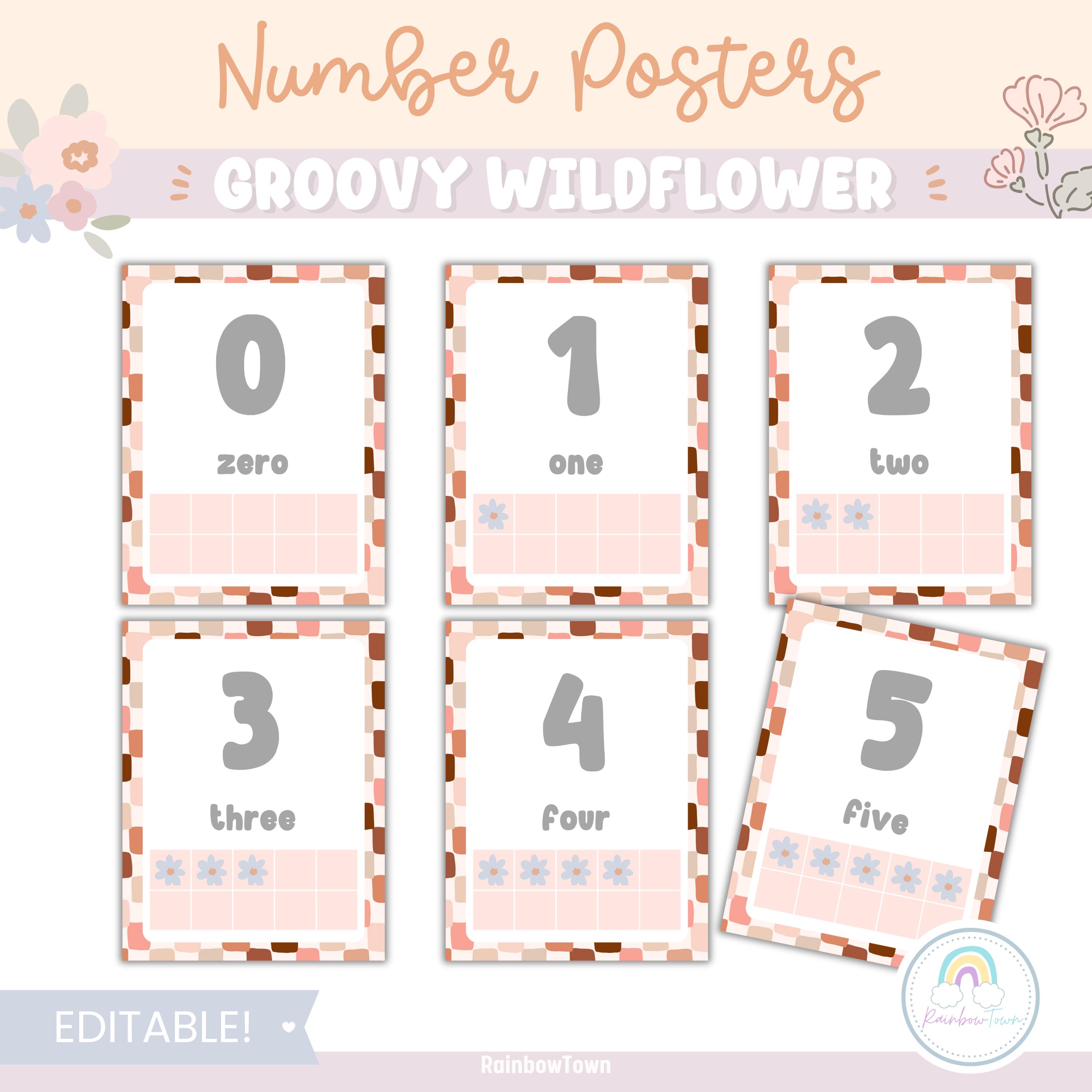 Groovy Wildflower Classroom Decor Bundle Calm Pastel Floral Boho Theme ...