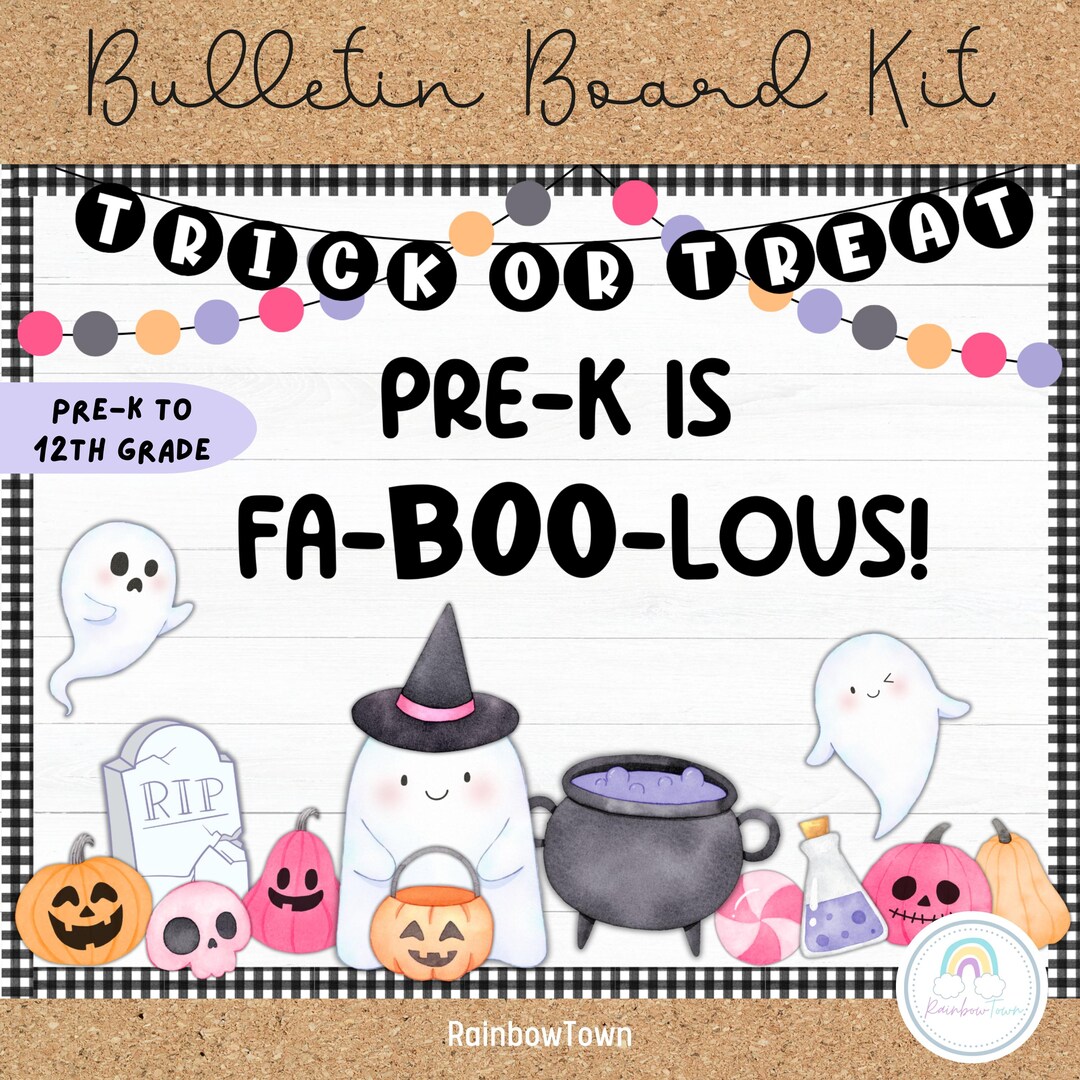 Halloween Bulletin Board Boo to You From Our Crew Halloween Classroom ...
