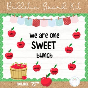 Fall Bulletin Board Kit: Apple Classroom Decor (printable PDF) - Etsy