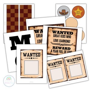 Wanted Posters Back to School Bulletin Board Cowboy Classroom Decor ...