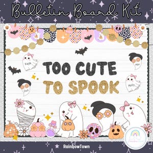 Halloween Bulletin Board Kit Boo Crew Ghost Classroom Decor Printable ...