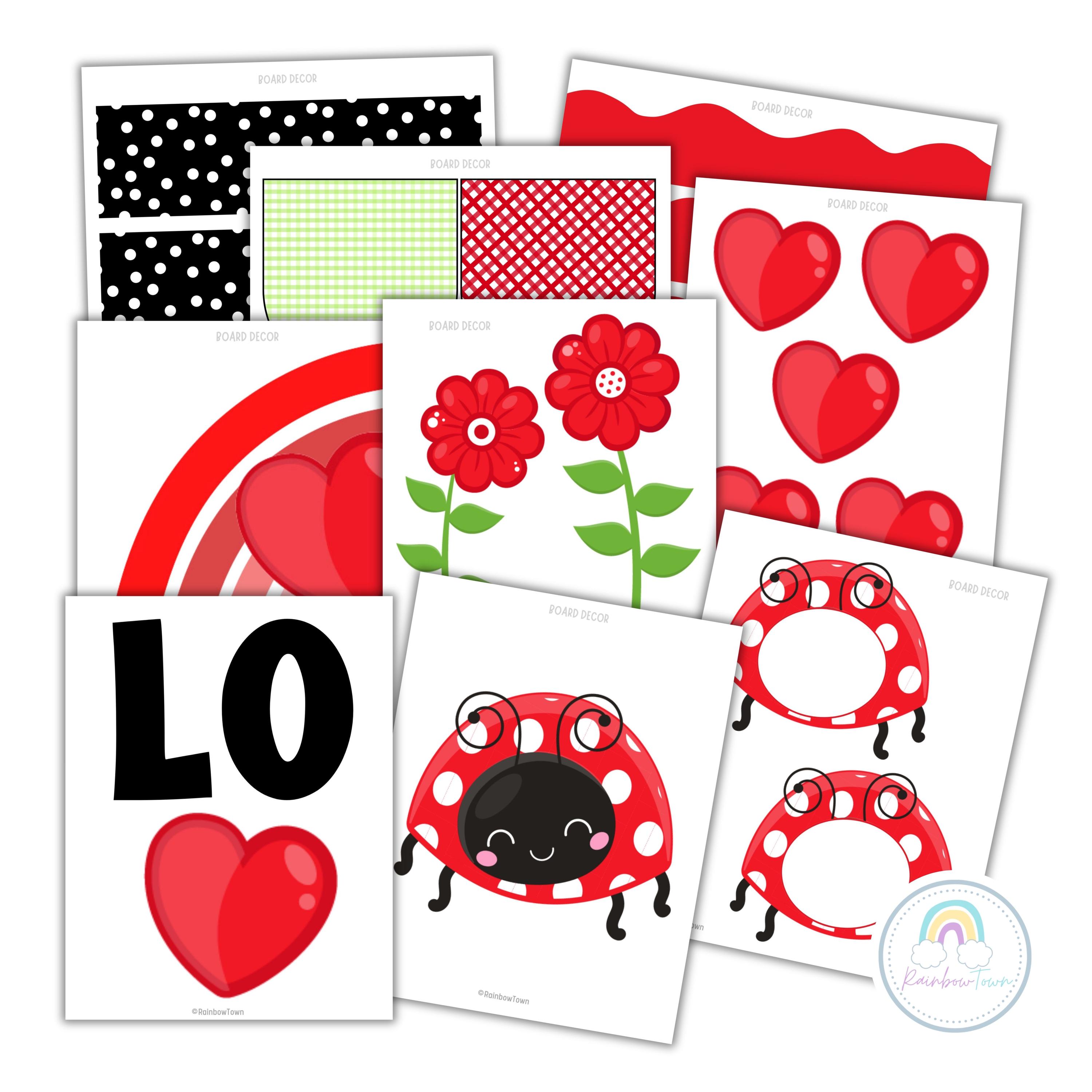 Valentine's Day Bulletin Board Kit Kindness Bug Classroom Decor ...