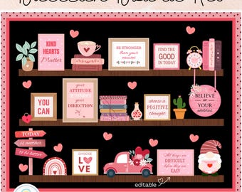 Valentines Day Bulletin Board Printable Positive Classroom Door Decor ...