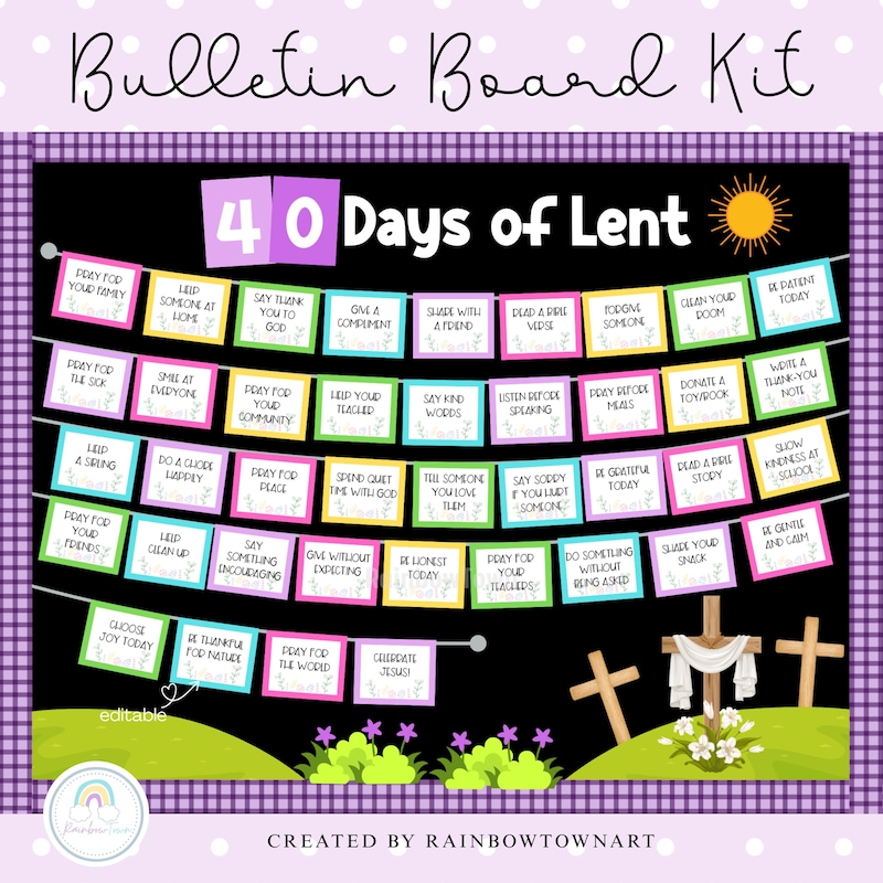 Lent Bulletin Board - Etsy