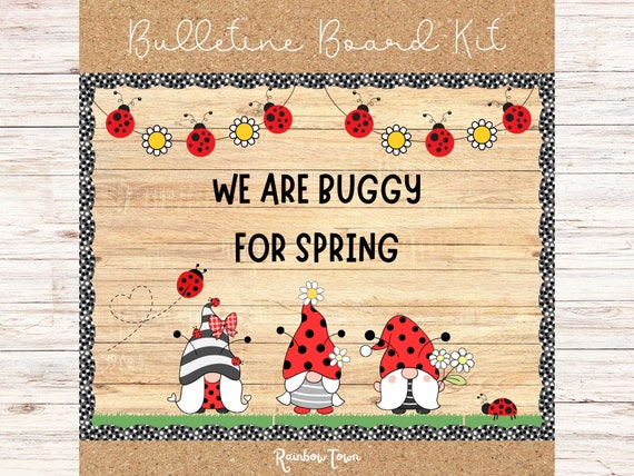 We Are Buggy for Spring Gnomes Bulletin Board Classroom Decor - Etsy
