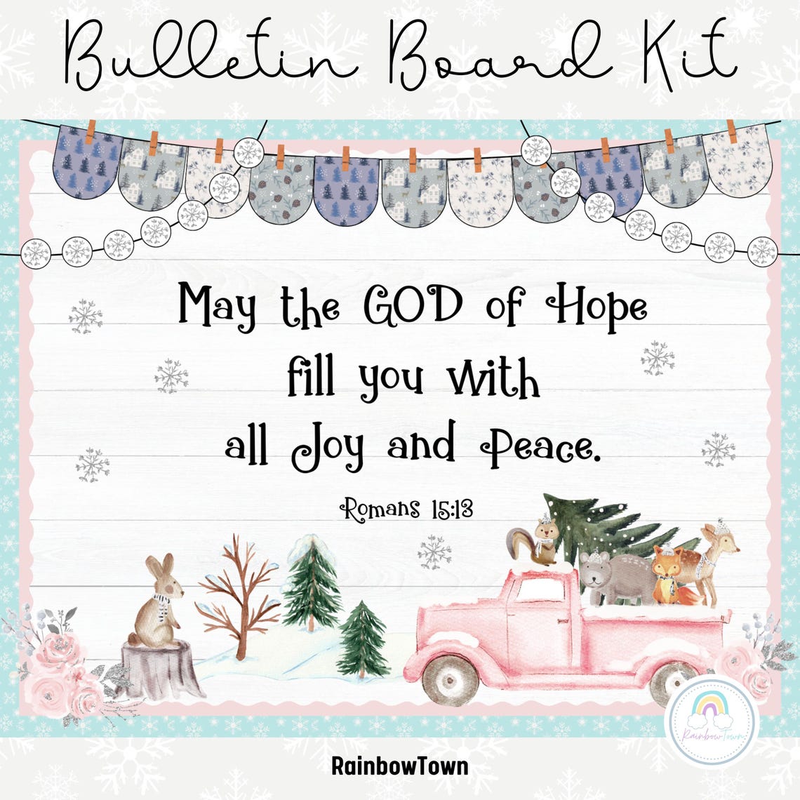 Winter Bulletin Board Kit Christian School Classroom Decorations ...