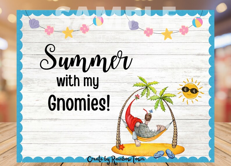 Summer With My Gnomies Bulletin Board Classroom Decoration - Etsy