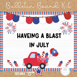 4th of July Bulletin Board Summer Bulletin Board Kit Patriotic ...