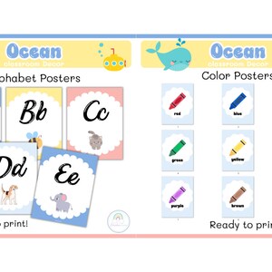 Ocean Pastel Classroom Decor Bundle Under the Sea Theme Decorations ...
