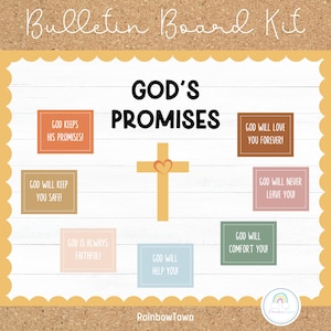 God's Promises Bulletin Board Kit: Sunday School Decor Printable - Etsy