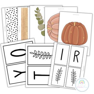 Modern Fall Bulletin Board Kit Autumn Classroom Decorations Printable ...