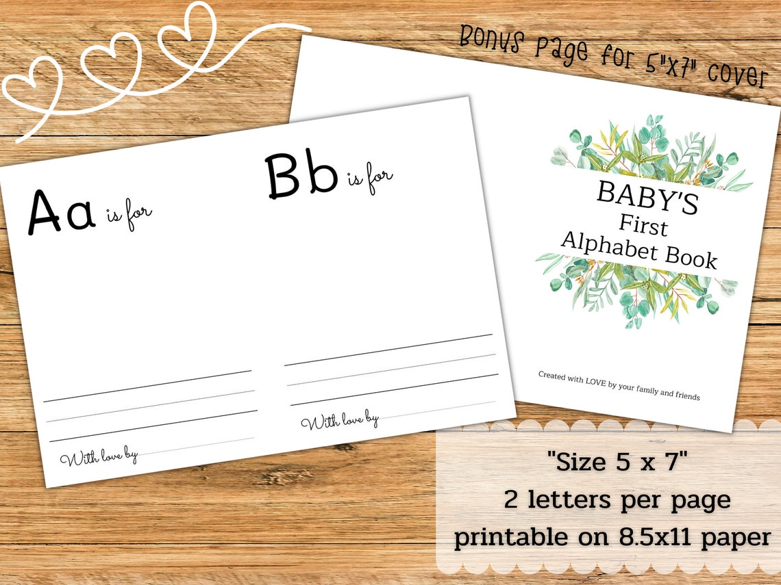 Baby's First Alphabet Book Baby Shower ABC Book First - Etsy