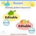 Birthday Bulletin Board Kit Under the Sea Birthday Display Editable ...
