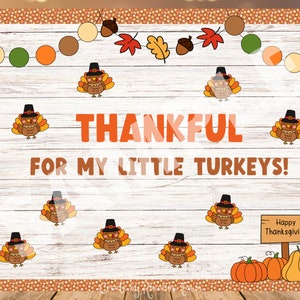 Thanksgiving Bulletin Board Kit | Fall Classroom Decor Printable ...