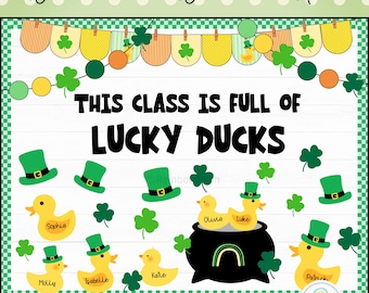 St. Patrick’s Day Bulletin Board, Printable Bulletin Board Kit, March ...