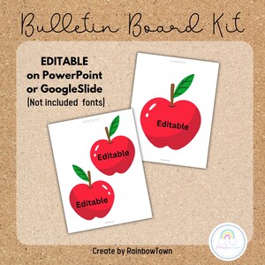 Fall Bulletin Board Kit: Apple Classroom Decor (printable PDF) - Etsy