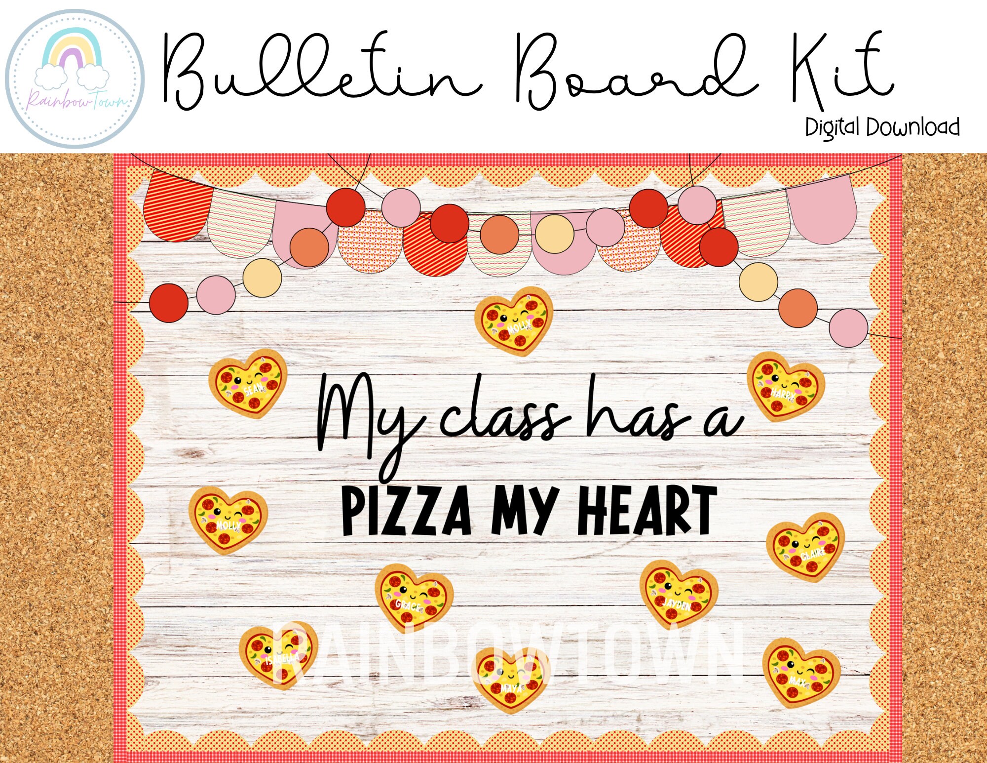 Valentine's Day Bulletin Board Kit February Classroom Door Decor ...