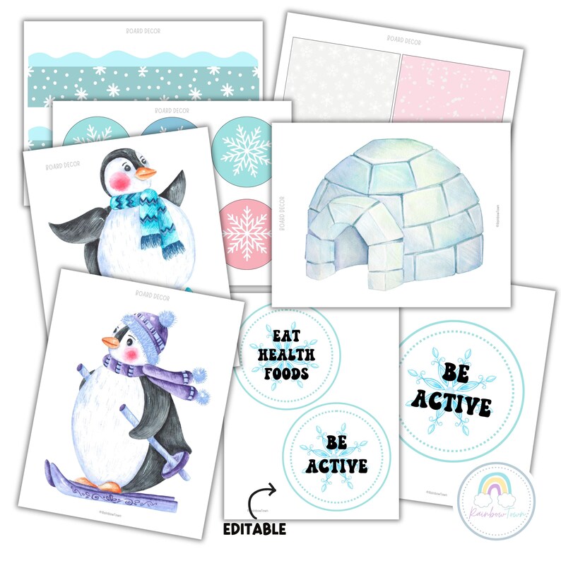 Winter Healthy Habits Bulletin Board Kit School Nurse Classroom ...