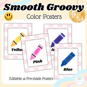 Groovy Pastel Classroom Decor Bundle Disco Classroom Decorations ...
